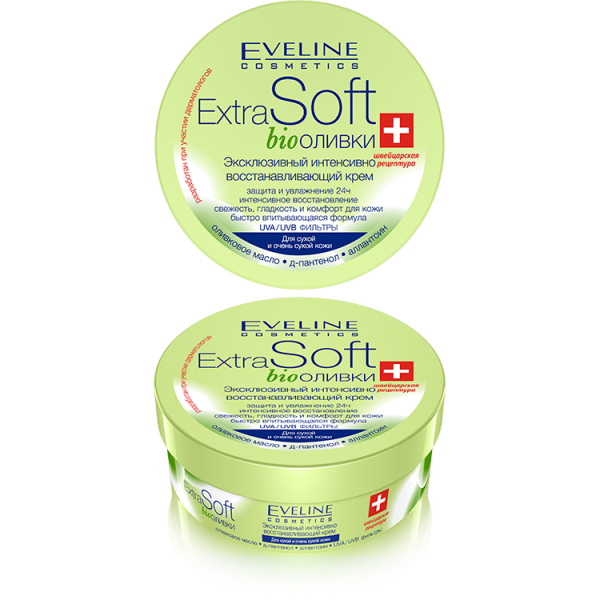EVELINE EXTRA SOFT BIO.ОЛИВКИ Интенсивно-восстанавливающий крем для ...